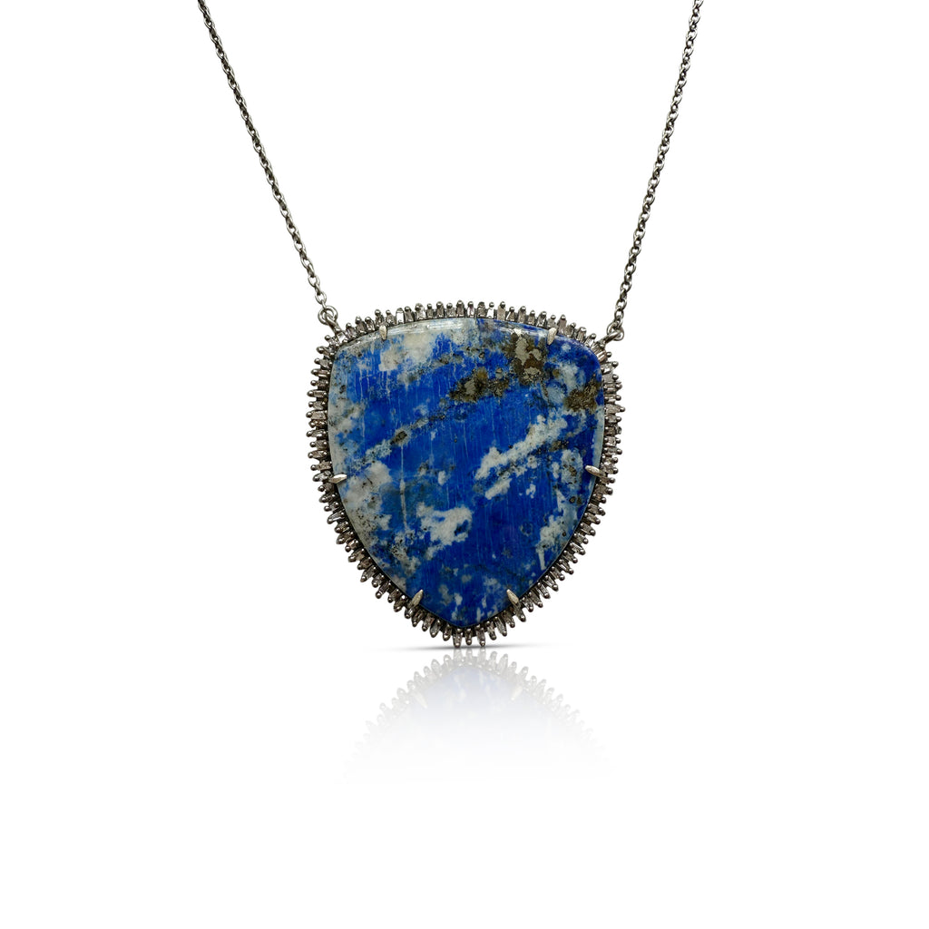 Lapis Shield Necklace 3 – S. Carter Designs