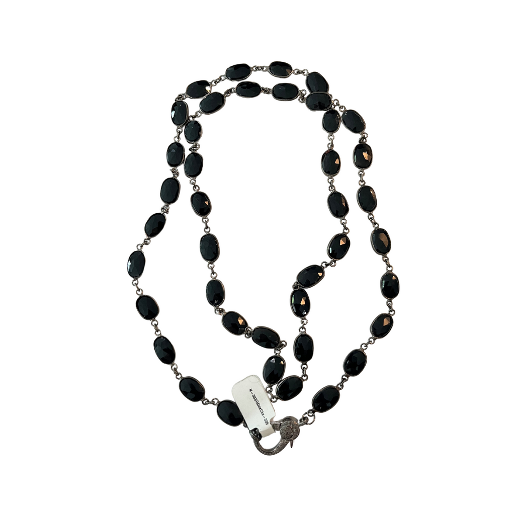 Onyx Chain with Diamond Clasp | S. Carter Designs